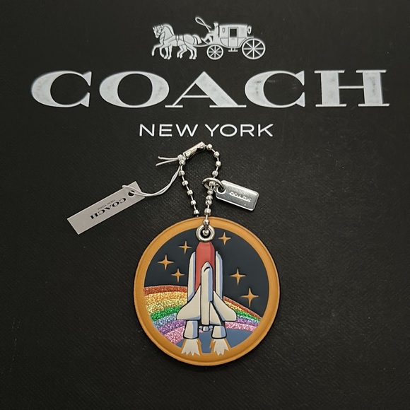 Coach | Accessories | Nwt Coach X Nasa Rocket Ship Rainbow Bag Charm ...